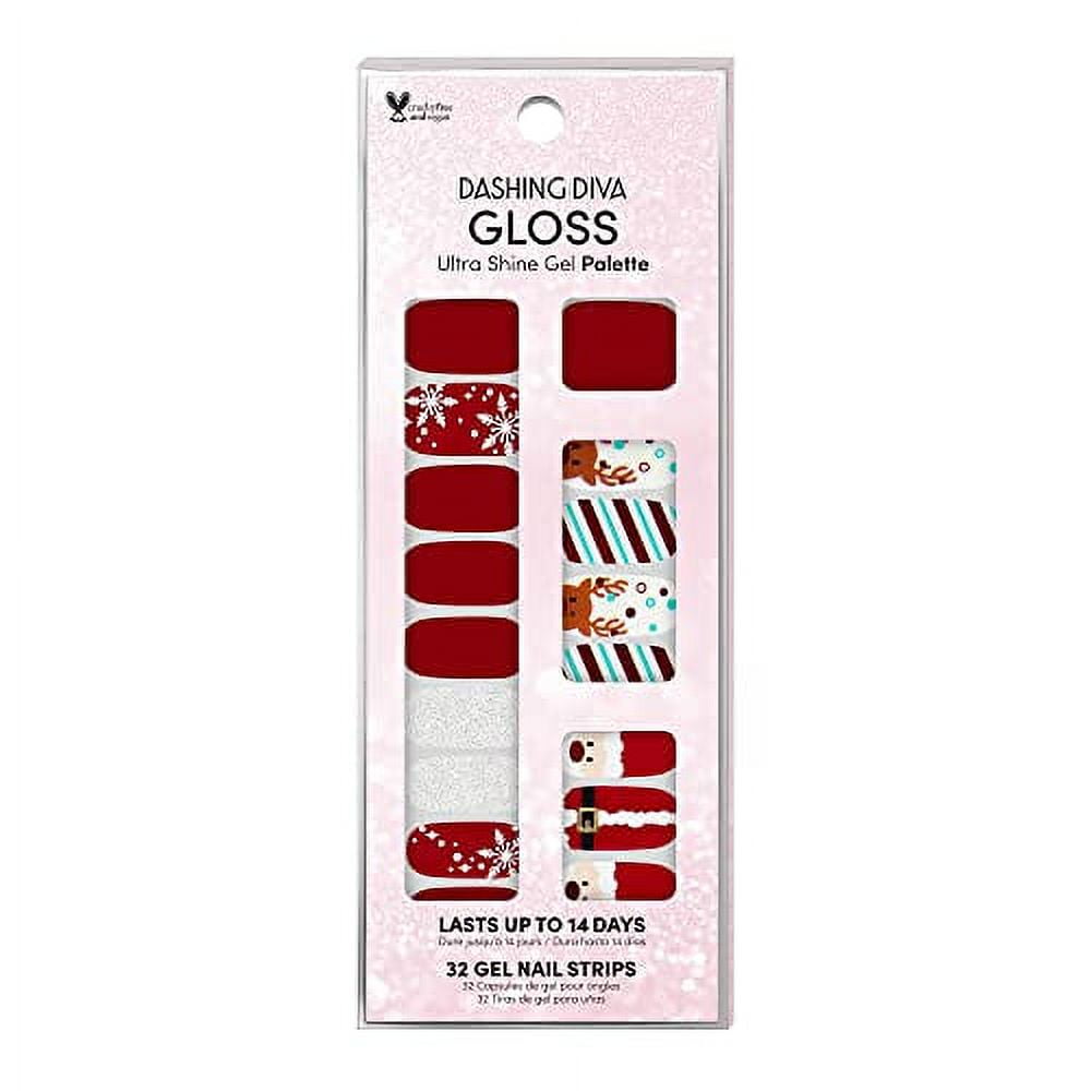 Dashing Diva Gloss Nail Strips - Santa's Helper | UV Free, Chip ...