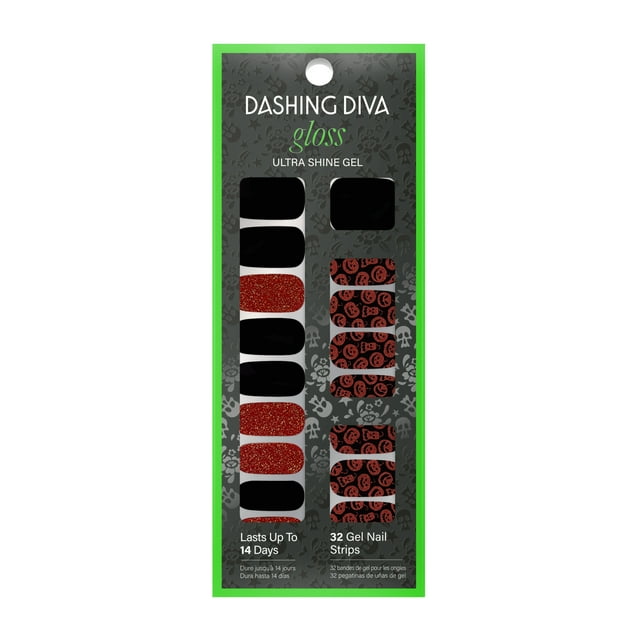 Dashing Diva Gloss Ultra Shine Gel Nail Stickers Palette, Halloween Collection, Hallow Queen ...