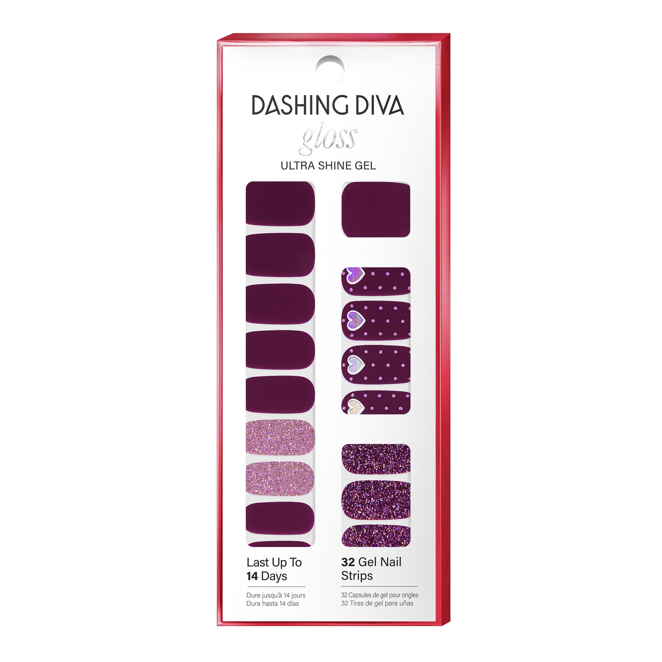 Dashing Diva Gloss Ultra Shine Gel Nail Stickers Strips, Innocent ...