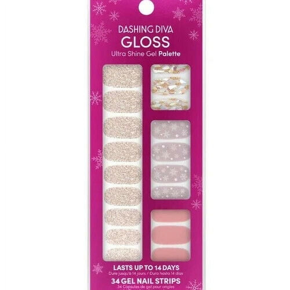 Dashing Diva Gloss Ultra Shine Gel Polish Nail Strips, Holiday Edition GS158 Cookie Sparkle ...