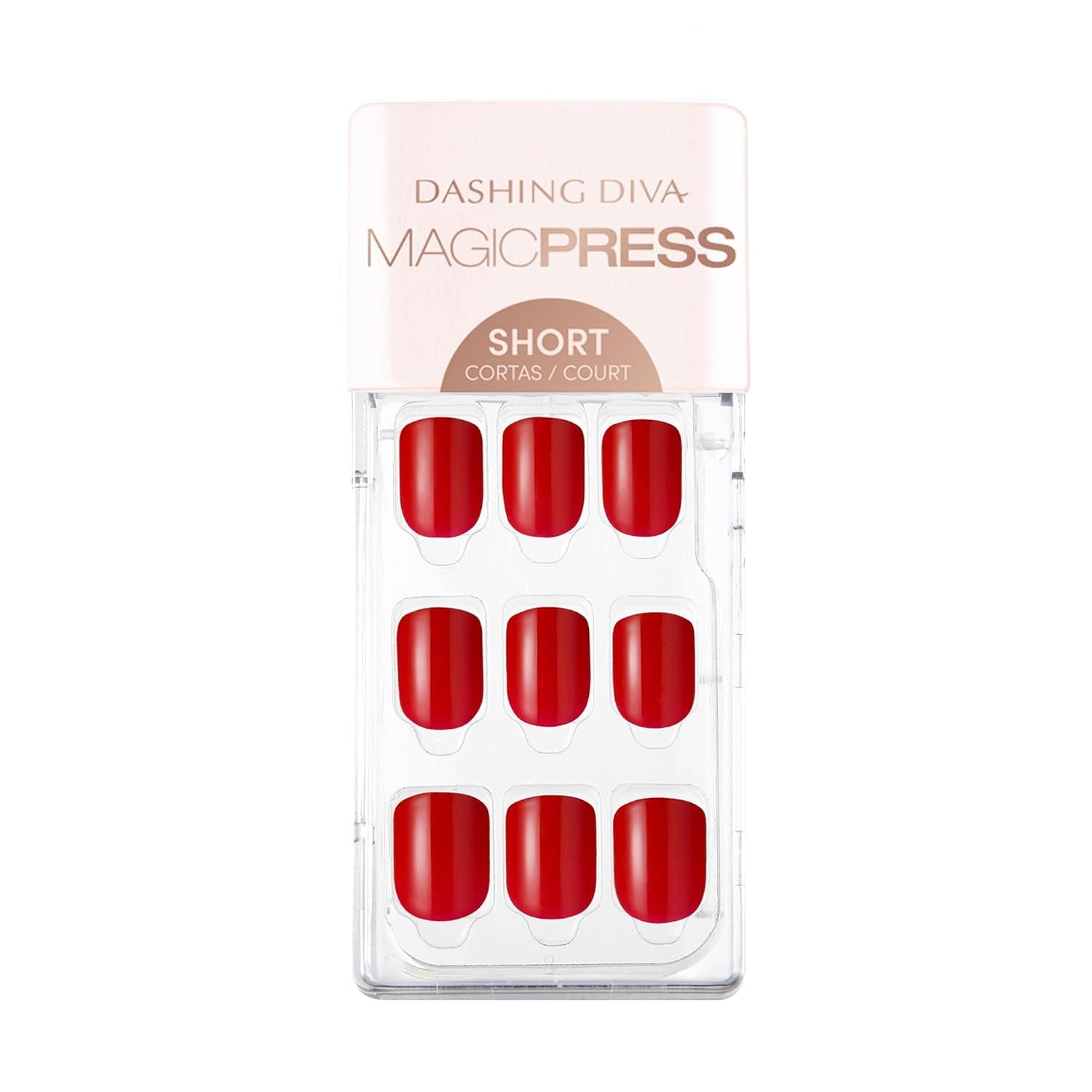 Dashing Diva Magic Press Nails - Cherry Popsicle | Short, Square Press ...