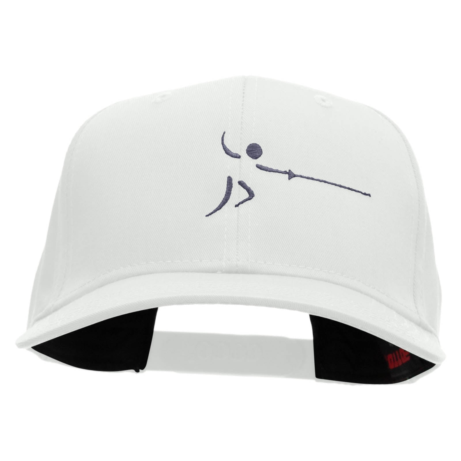 Dashing Fencer Embroidered Cotton Twill Pro Style Cap - White OSFM ...