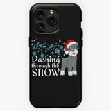 Dashing Through The Snow Schnauzer Dog Art iPhone Case 17 11 12 13 14 ...