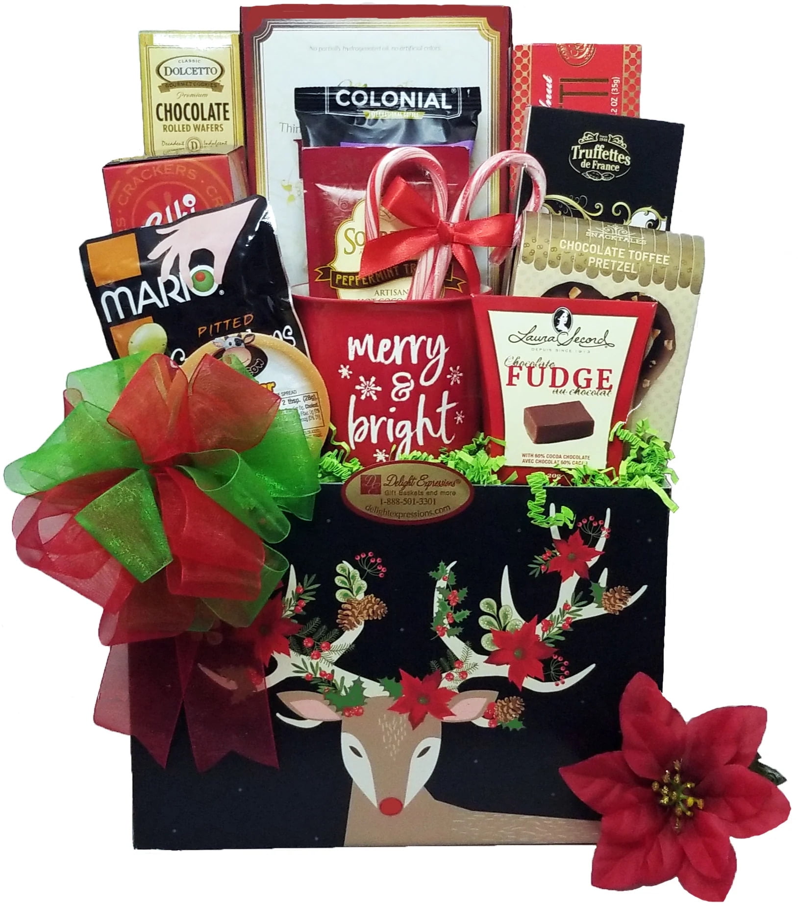 Dashing through the Snow Christmas Gift Basket - Holiday Food Basket ...