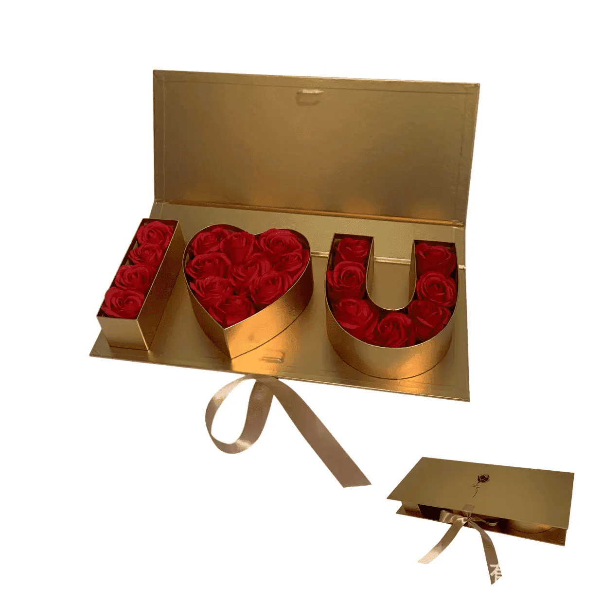 Dasoch I Love You Flower Box- Birthday Gift - Artificial Soap Flowers ...