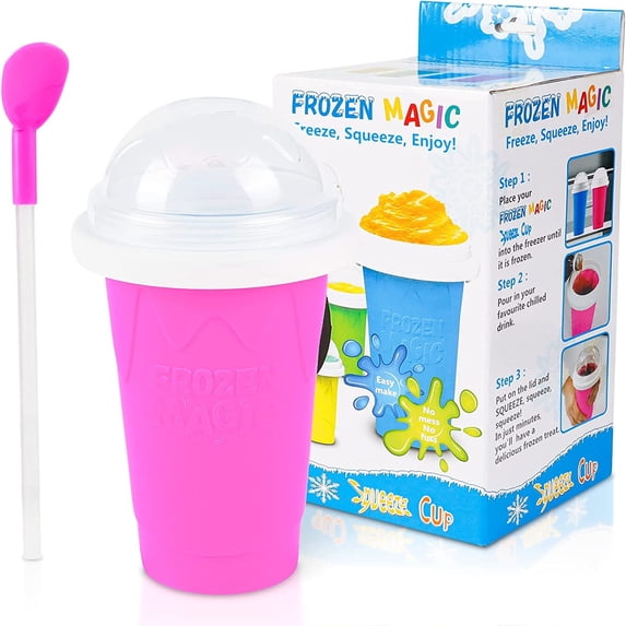 Dasoch Quick Frozen Magic Slushy Maker Cup, Homemade Squeeze Slushy ...