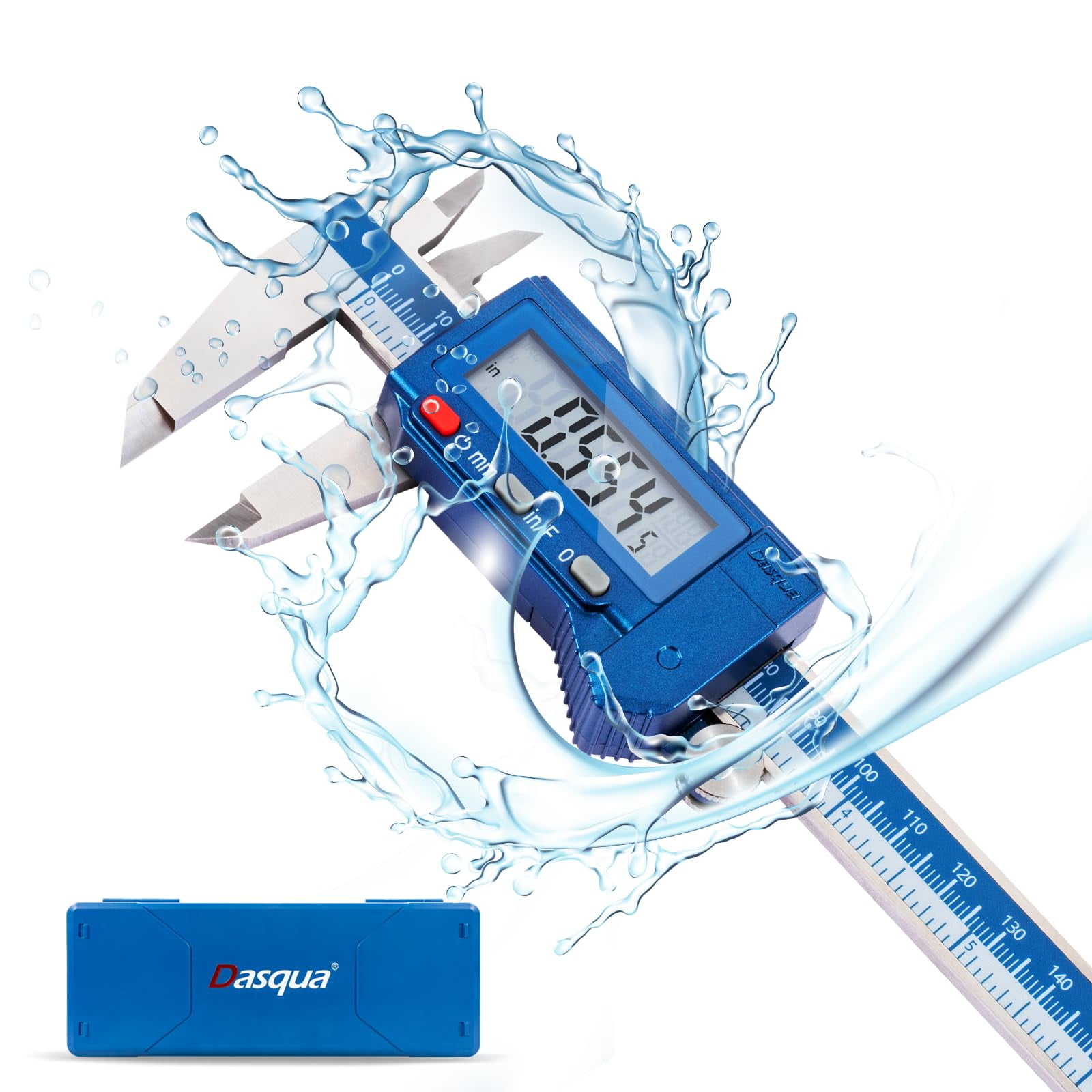 Dasqua Digital Caliper 6", IP54 Stainless Steel Water Caliper with ...