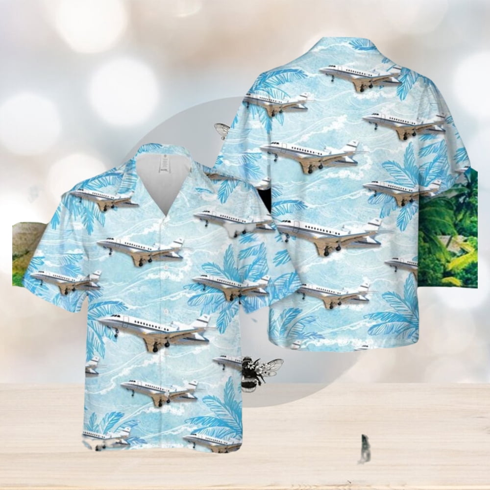 Dassault Falcon 900B 3D Hawaiian Shirt Summer Holiday Gift For Men And ...