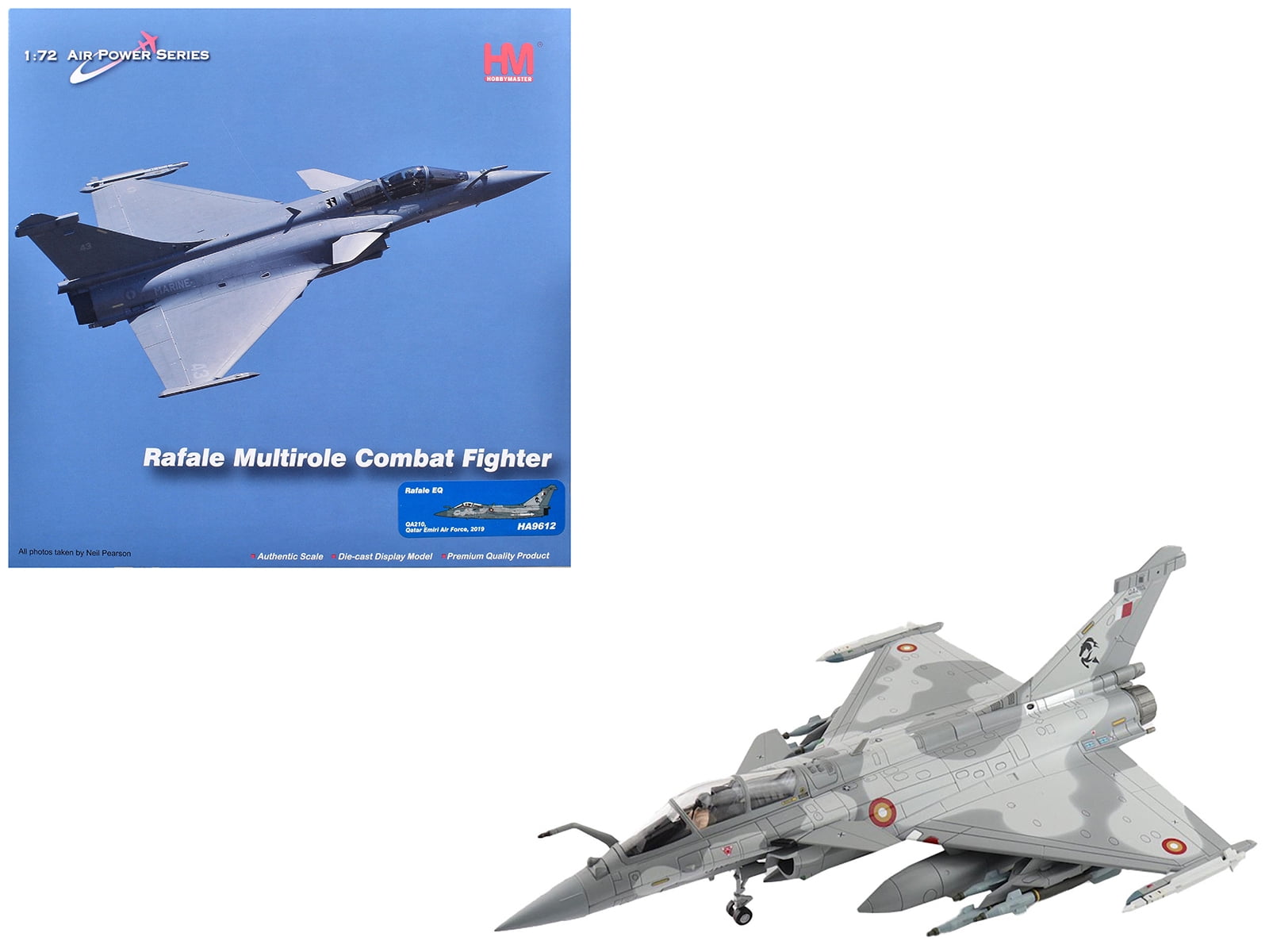 Dassault Rafale EQ Aircraft "QA210" (2019) Qatar Emiri Air Force "Air Power Series" 1/72 Diecast ...
