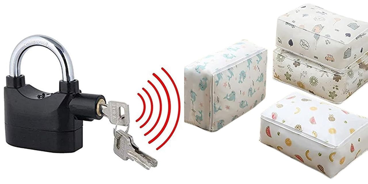 Dastav Security Alarm Lock System Waterproof Black AntiTheft Siren ...