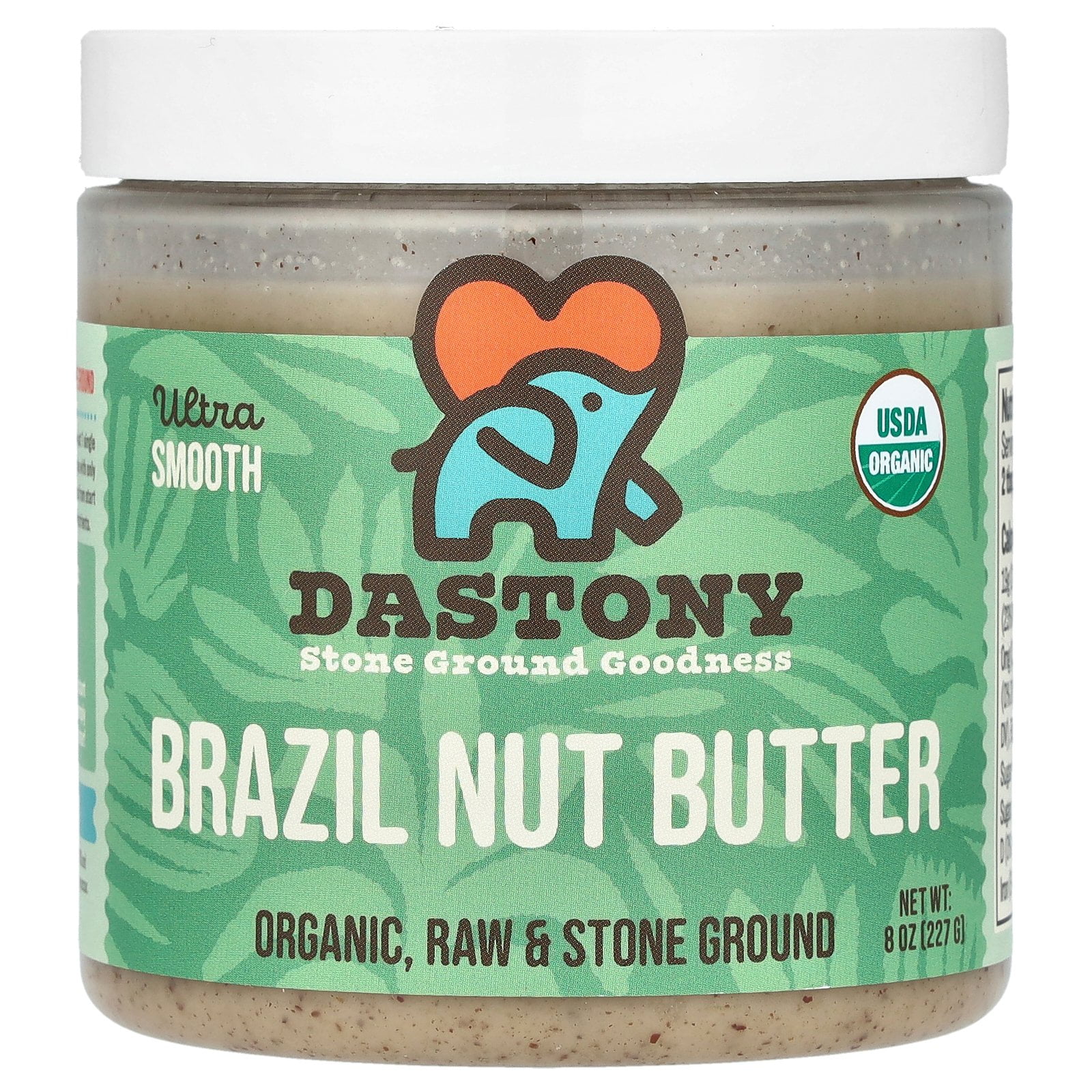 DASTONY 100% Organic Brazil Nut Butter, Raw and Stone Ground, 8 oz ...