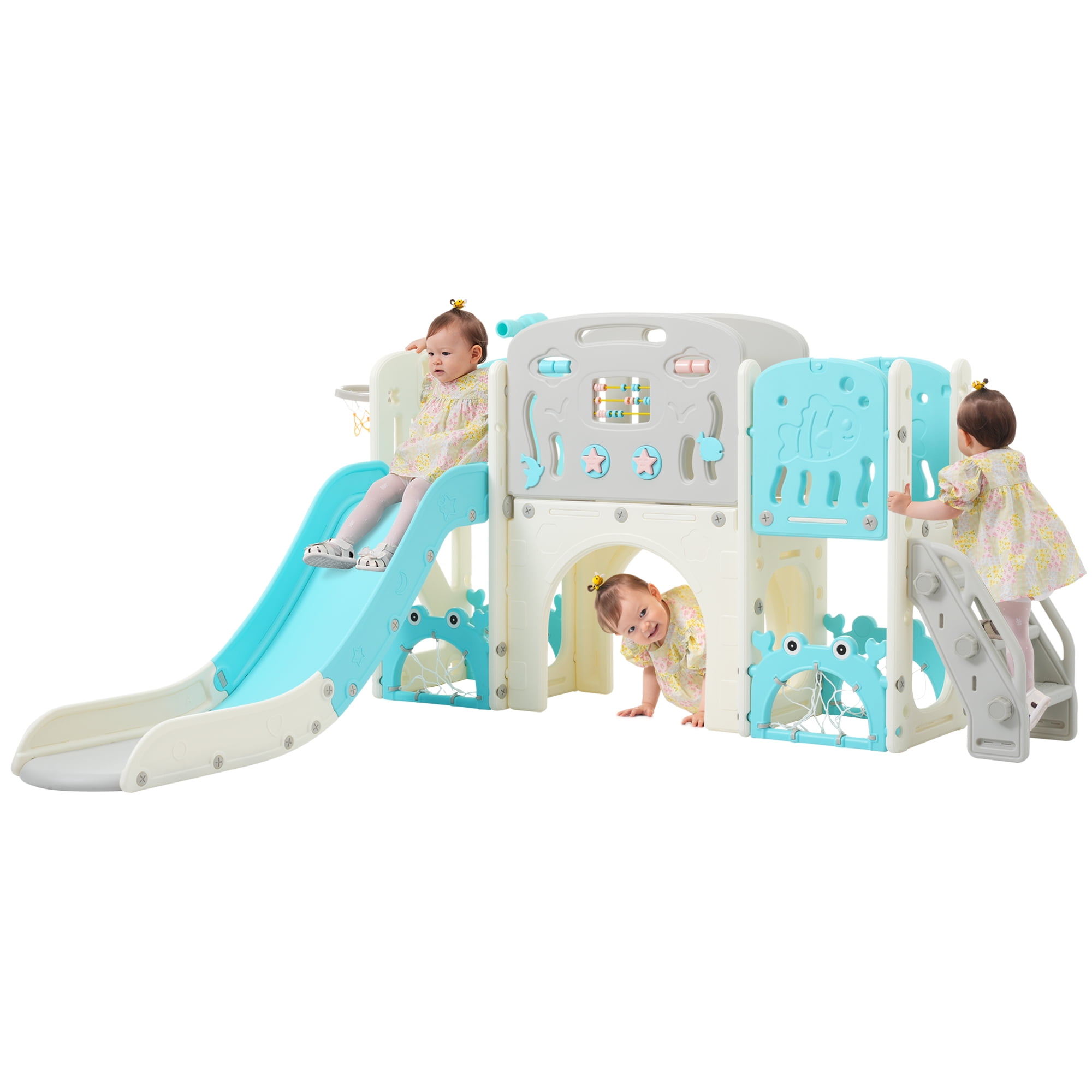 Dasun 11 in 1 Toddler Slide, Kids Slide for Toddler Age 1-3 with ...