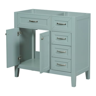 36" Bathroom Vanity with Sink Combo, Green Bathroom Cabinet with ...