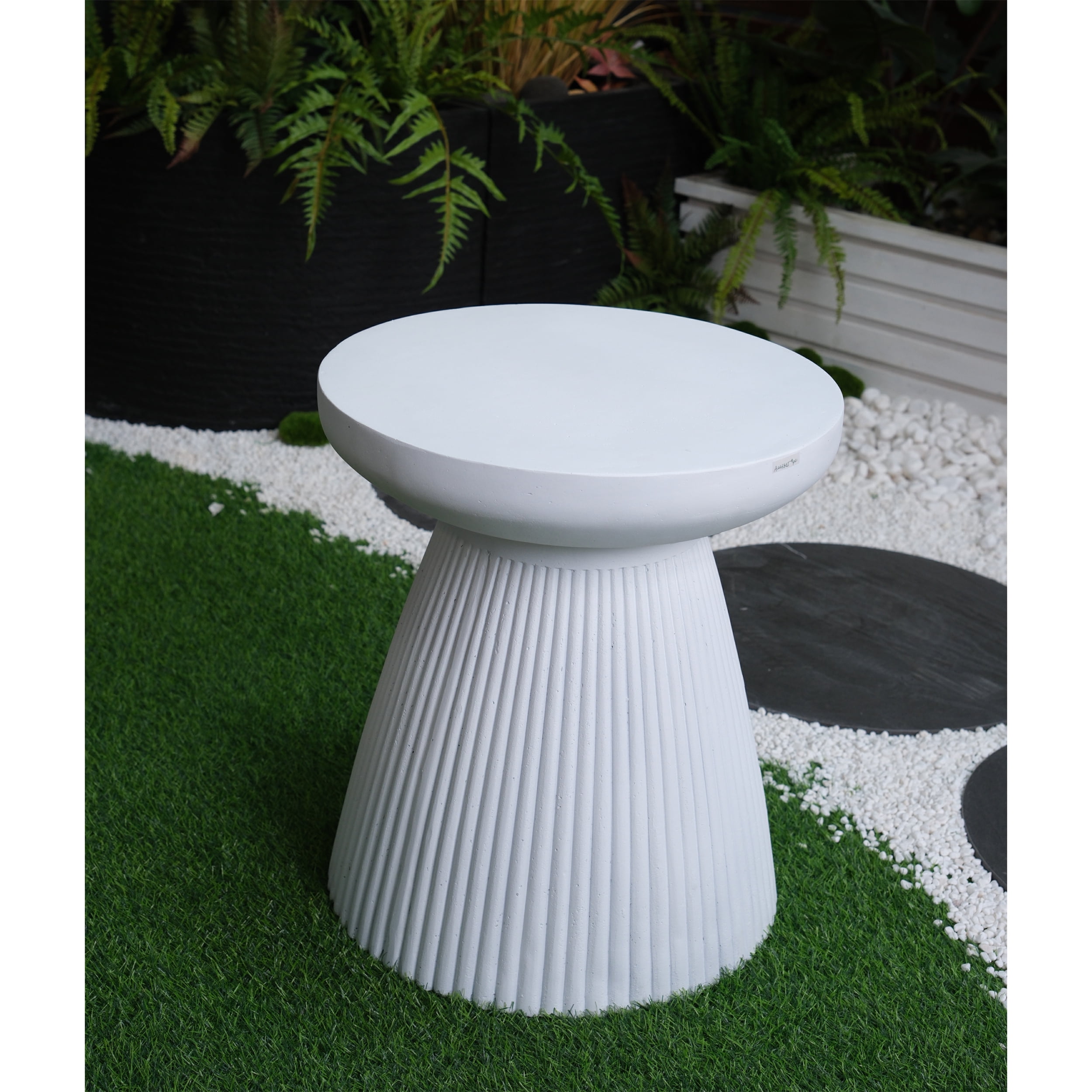 Dasun Decorative Garden End Table, 20.3" H Modern Heavy Duty Patio ...