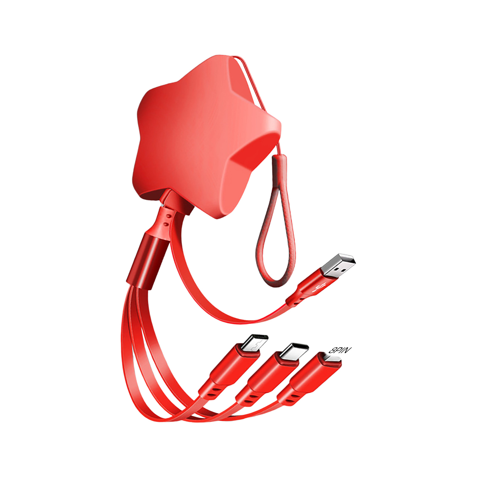 Data Cable 3-in-1 Retractable Multifunctional Tangle-free Adjustable ...