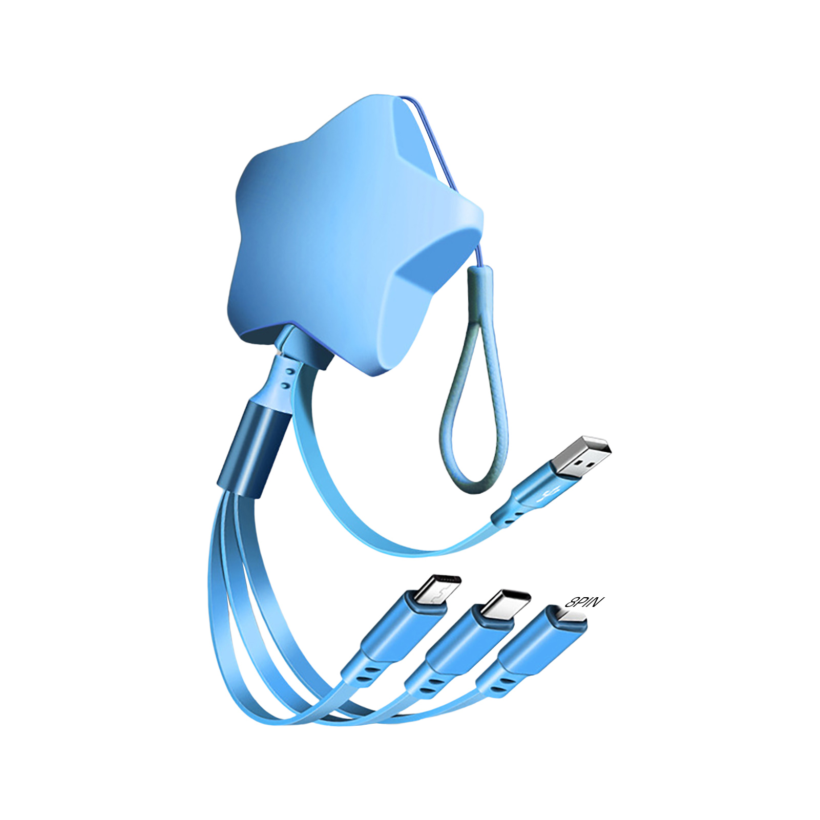 Data Cable 3-in-1 Retractable Multifunctional Tangle-free Adjustable ...