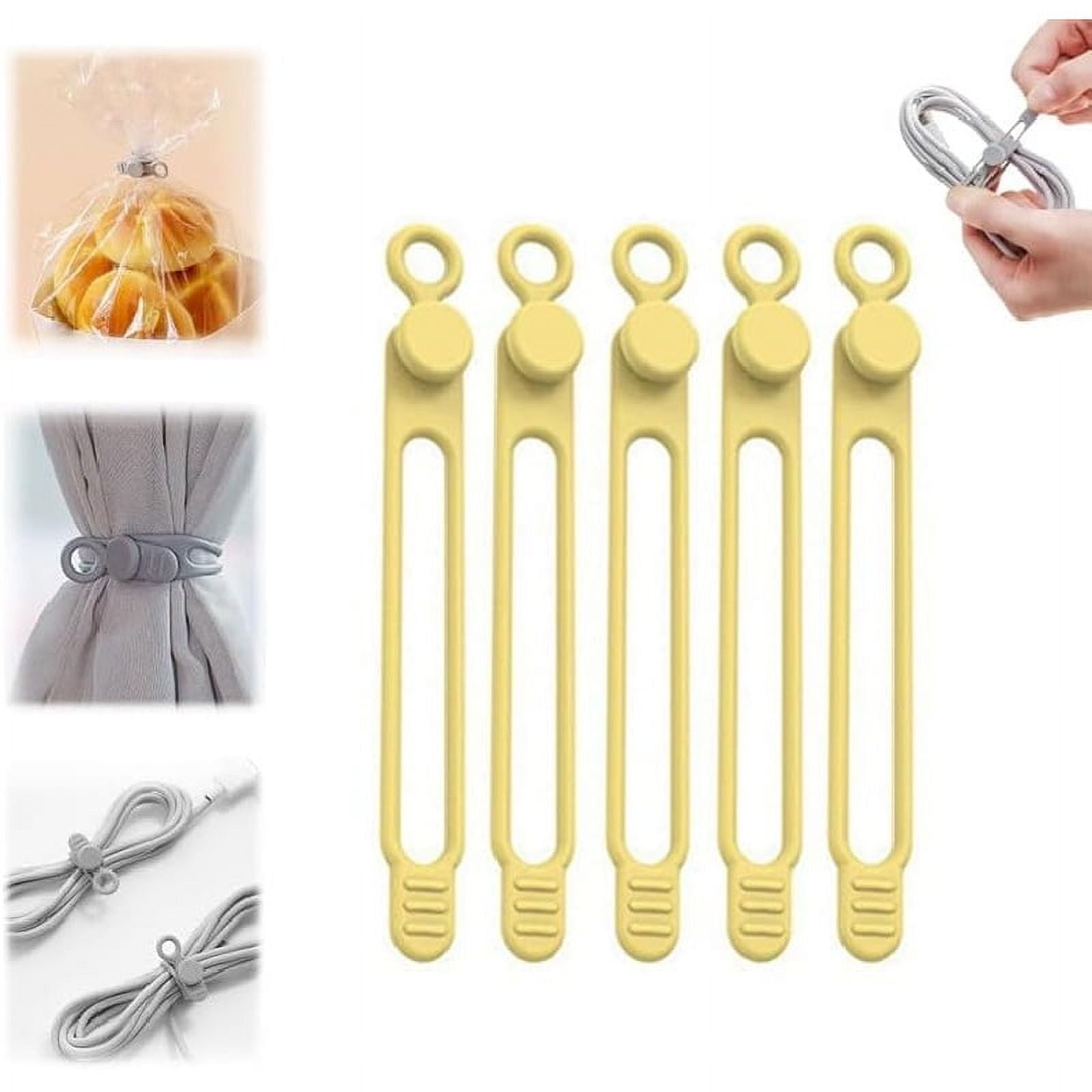 Data Cable Organizer, 2025 Upgrade Silicone Cable Ties, Reusable Cable ...