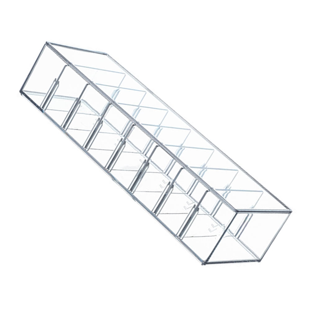 GOOHOCHY Desk Cable Management Box with 8 Slots for Storage Transparent ...