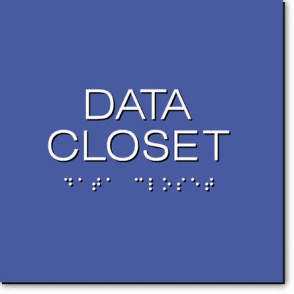 Data Closet Sign-Blue / White (3 Units) - Walmart.com