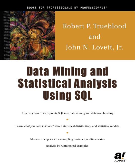 Data Mining Statistical Analysis Using SQL Paperback Walmart Data Mining Statistical Analysis Using SQL Paperback Walmart