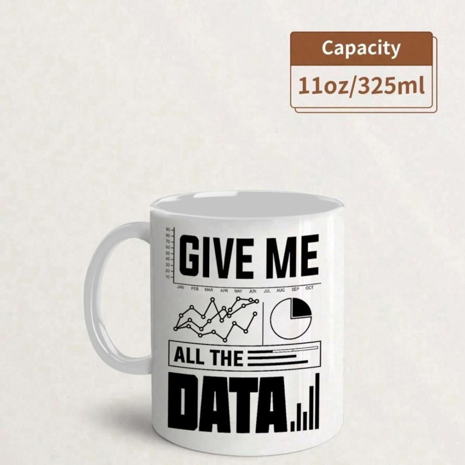 Data Mug ALL DATA Coffee Cup with Annual Charts Coding Data ...