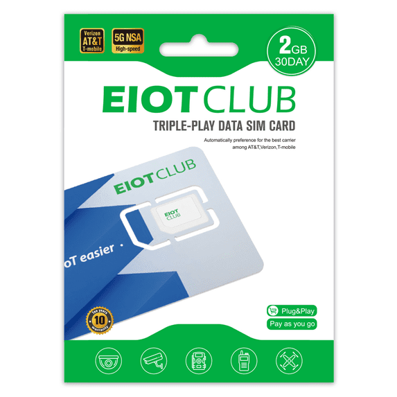 Data Only SIM Card Kit 2GB 30DAY for for Security Cameras, Trail ...