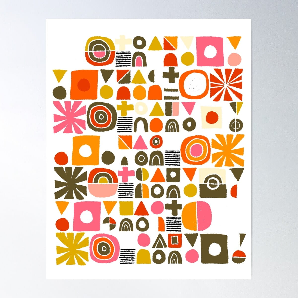 Data Patchwork Quilt Poster Wall Art, Modern Wall Decor For Living Room ...