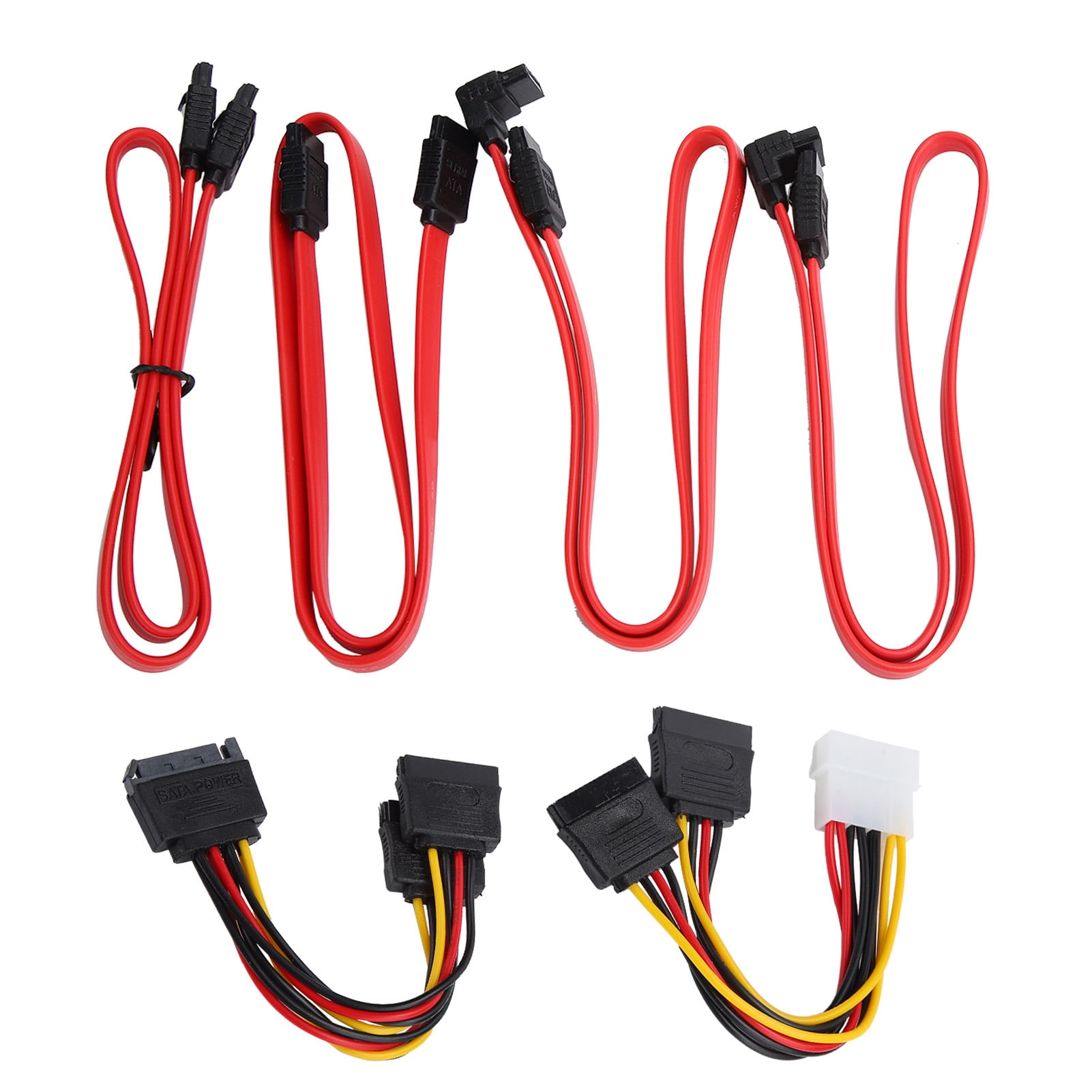 Data Transfer Cable Set 4Pin IDE Power Cord 15Pin SATA Male to Female ...