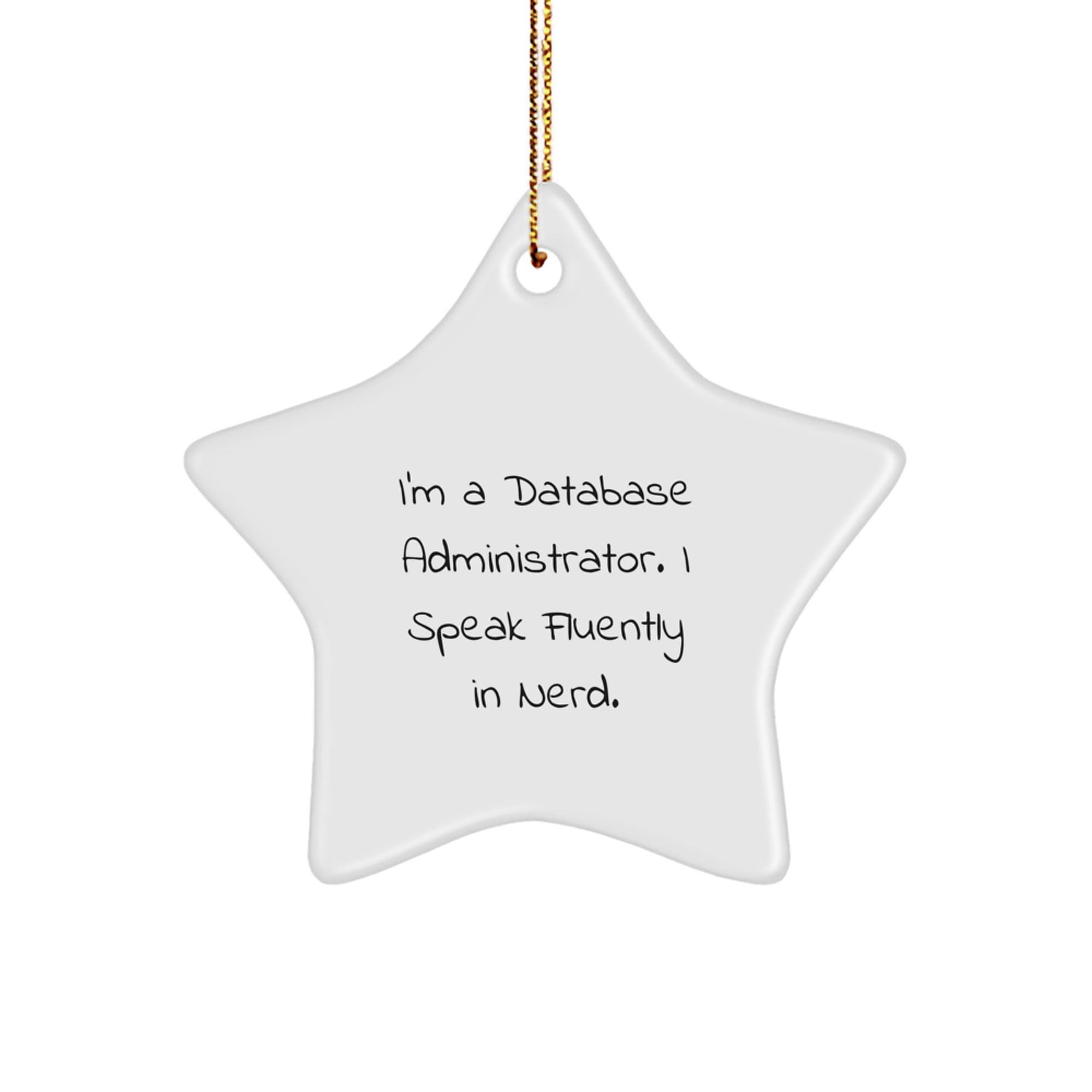Database Administrator Star Ornament, Funny Quote, Gifts for Men, Women ...