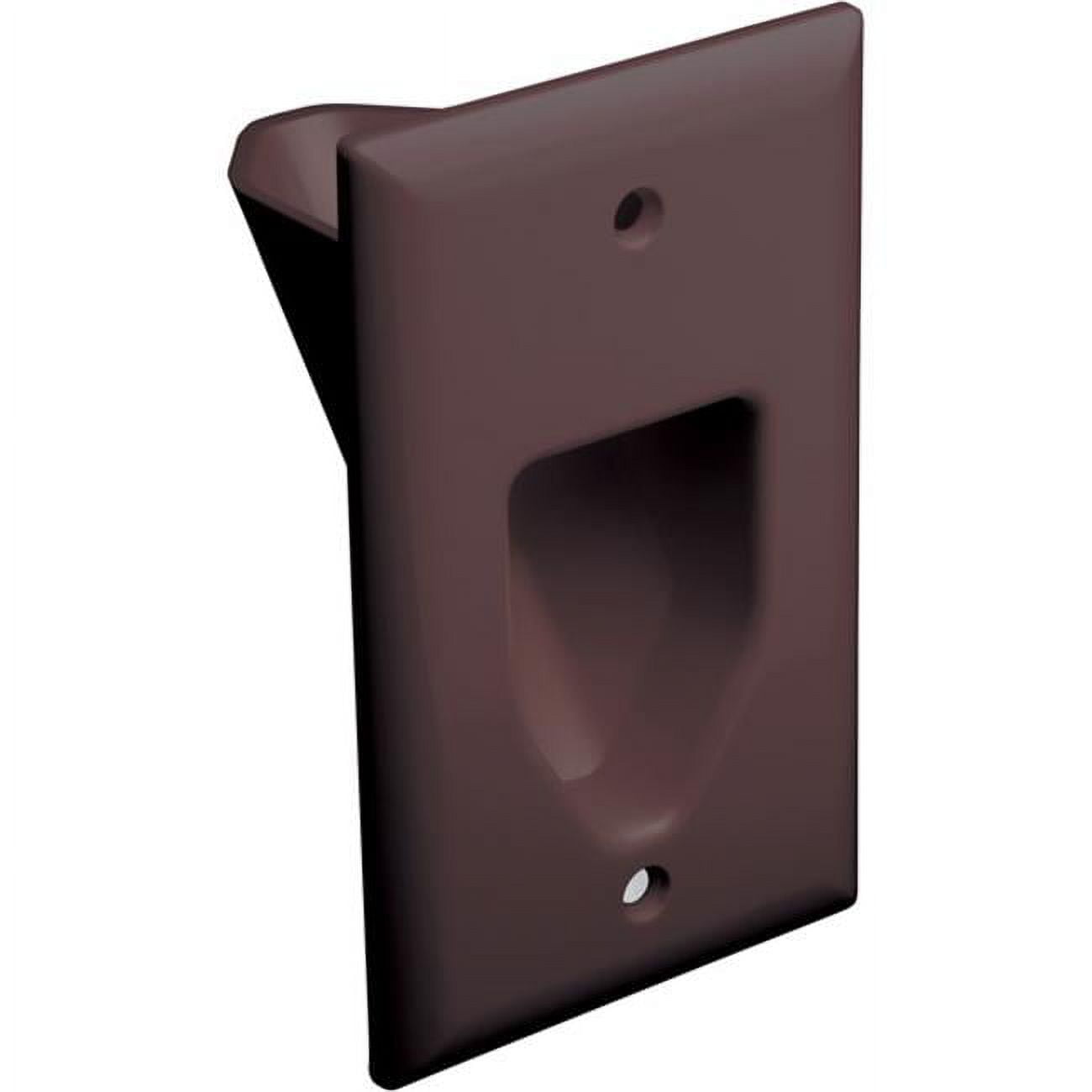 Datacomm 1-Gang Recessed Low Voltage Cable Plate - Brown - Walmart.com