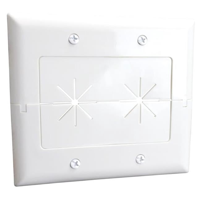 Datacomm Electronics 2-Gang Split Plate with Flexible Opening - Ultra ...