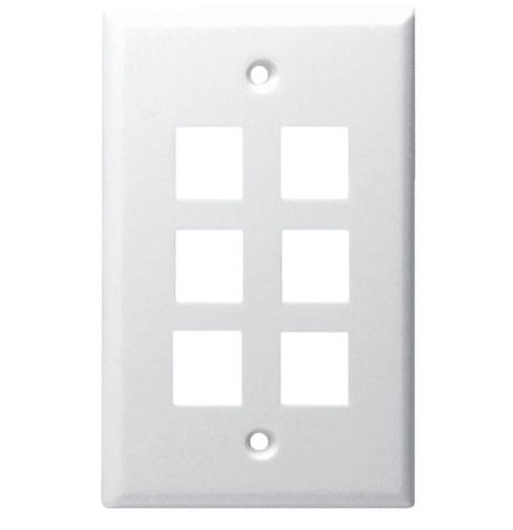 Datacomm Electronics 20-3006-wh Multi-port Standard-size White Keystone ...