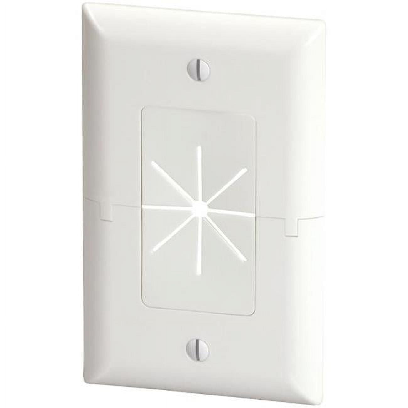 Datacomm Split Plate w/Flexible Opening White DCM450017WH - Walmart.com