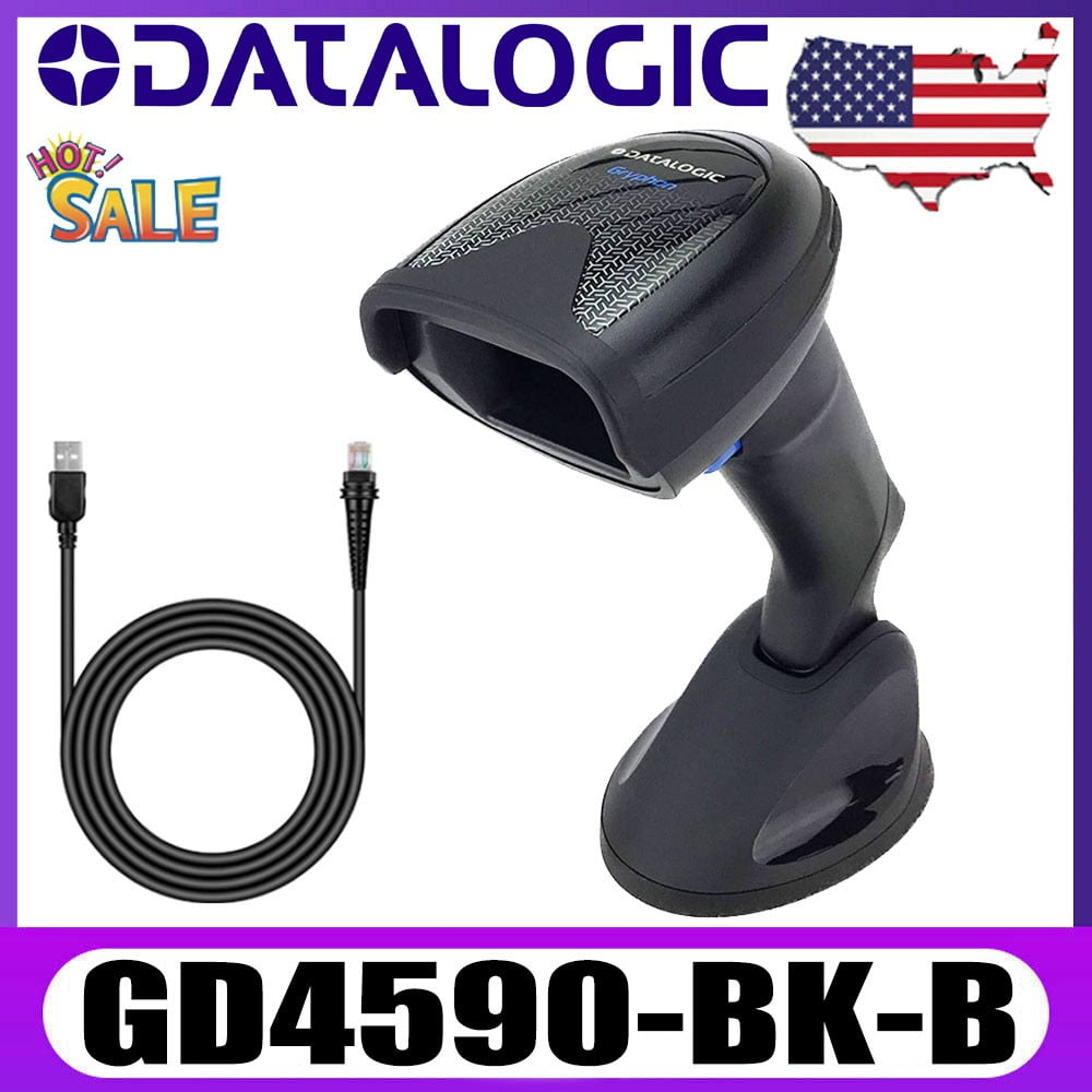 Datalogic Gryphon GD4590-BK-B 1D 2D Barcode Scanner Reader W/ USB Cable+Base US - Walmart.com