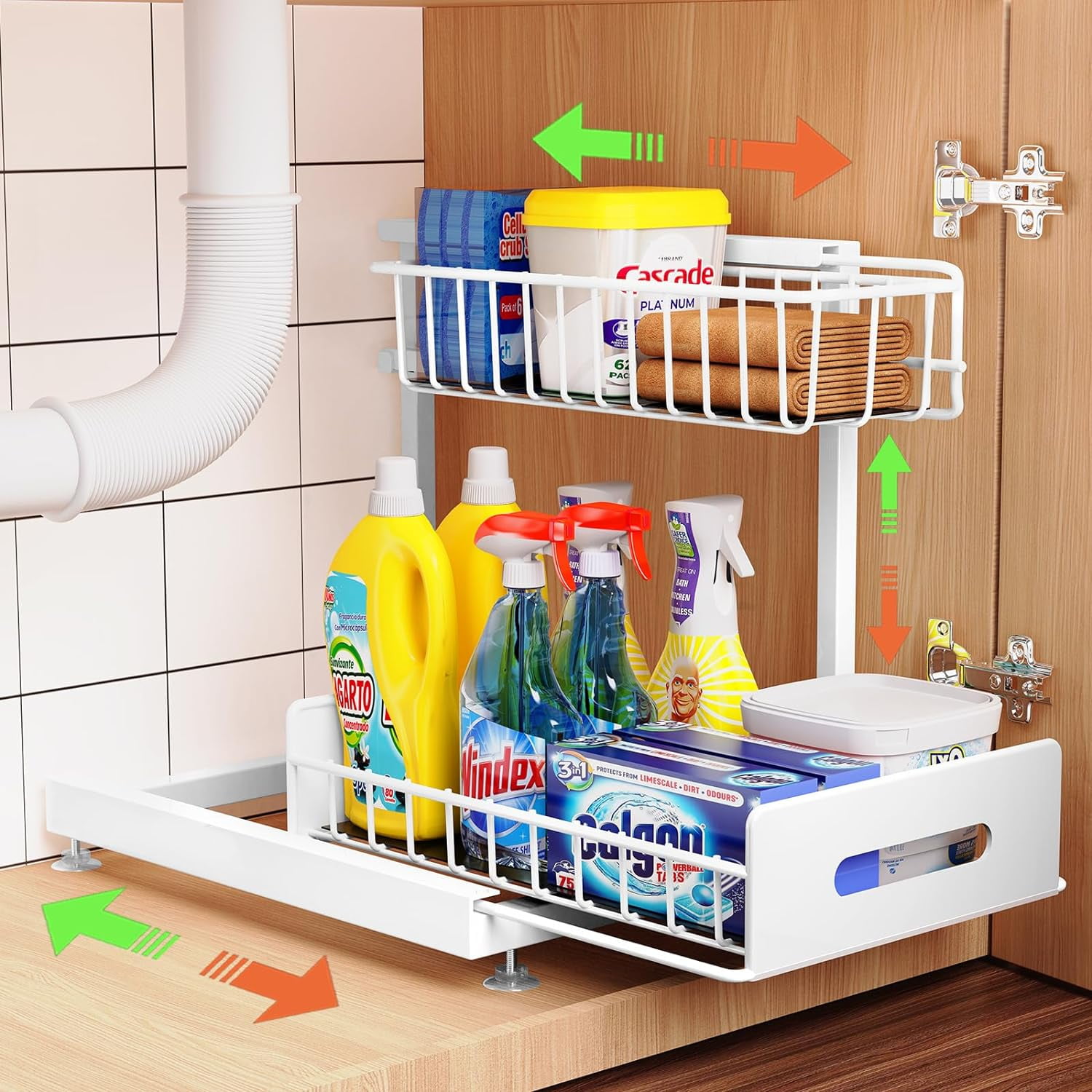 Dataroad Under Sink Organizers And Storage Pull Out Cabinet Organizer 2 ...