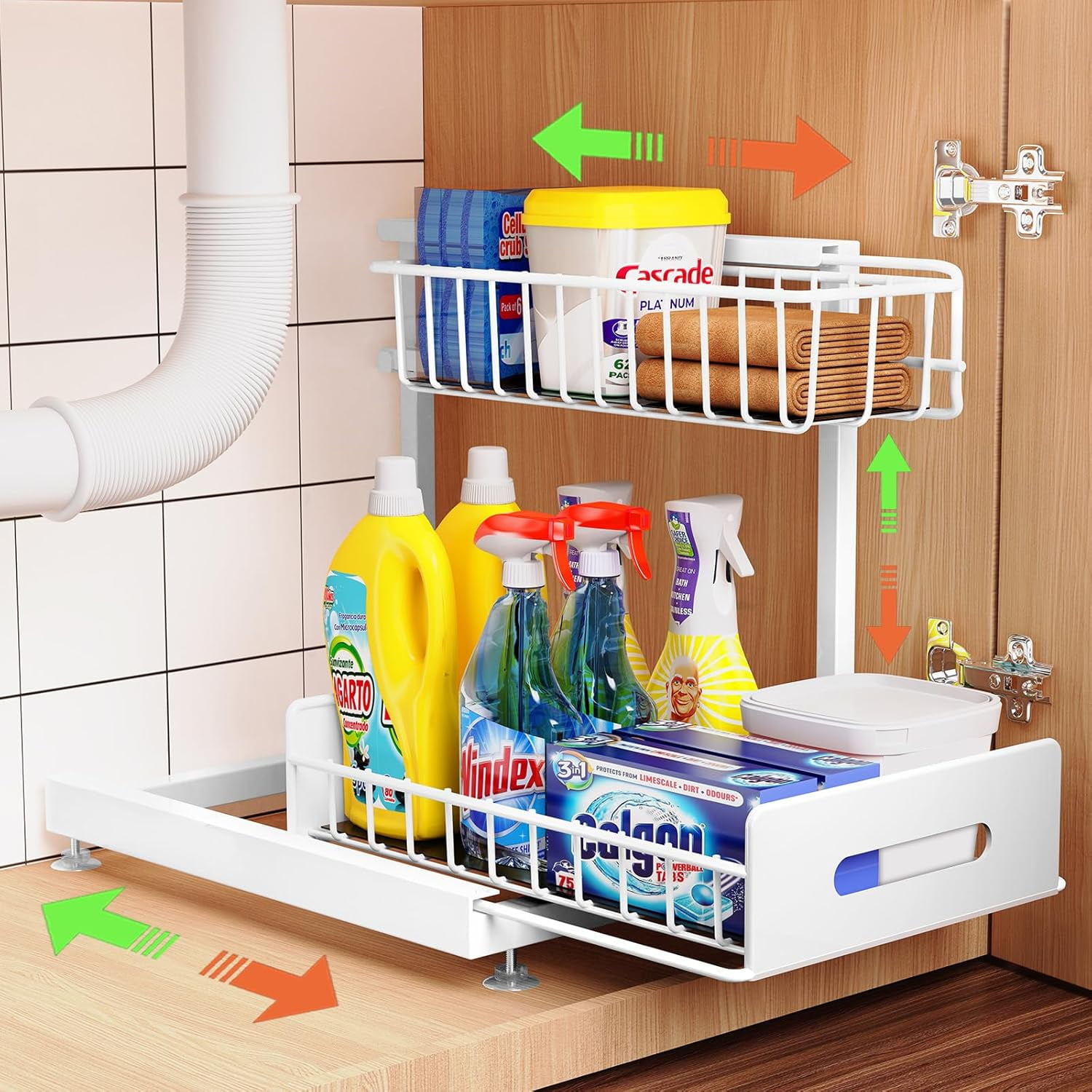 Dataroad Under Sink Organizers And Storage Pull Out Cabinet Organizer 2 ...