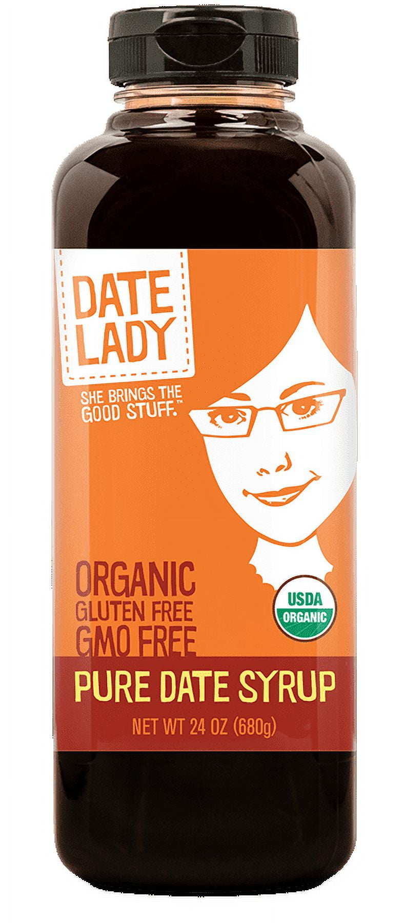 Date Lady Date Syrup 1.5lb Squeeze Bottle, 1 ingredient: 100% Organic ...