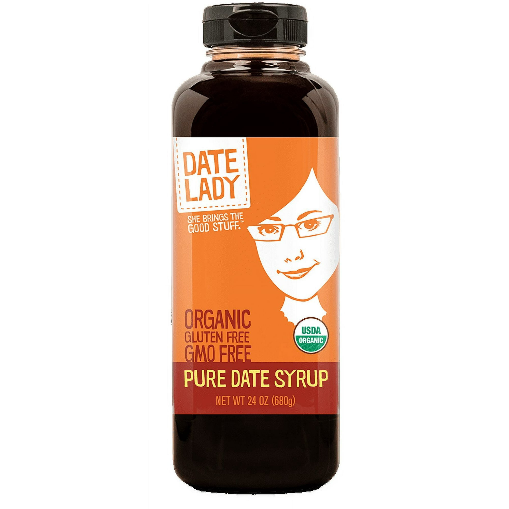 Date Lady Date Syrup 1.5lb Squeeze Bottle, 1 ingredient: 100% Organic ...