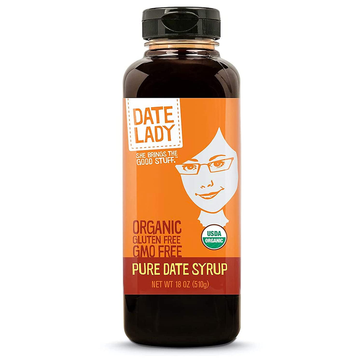 Date Lady Organic Date Syrup 18 oz Squeeze Bottle Vegan Honey ...