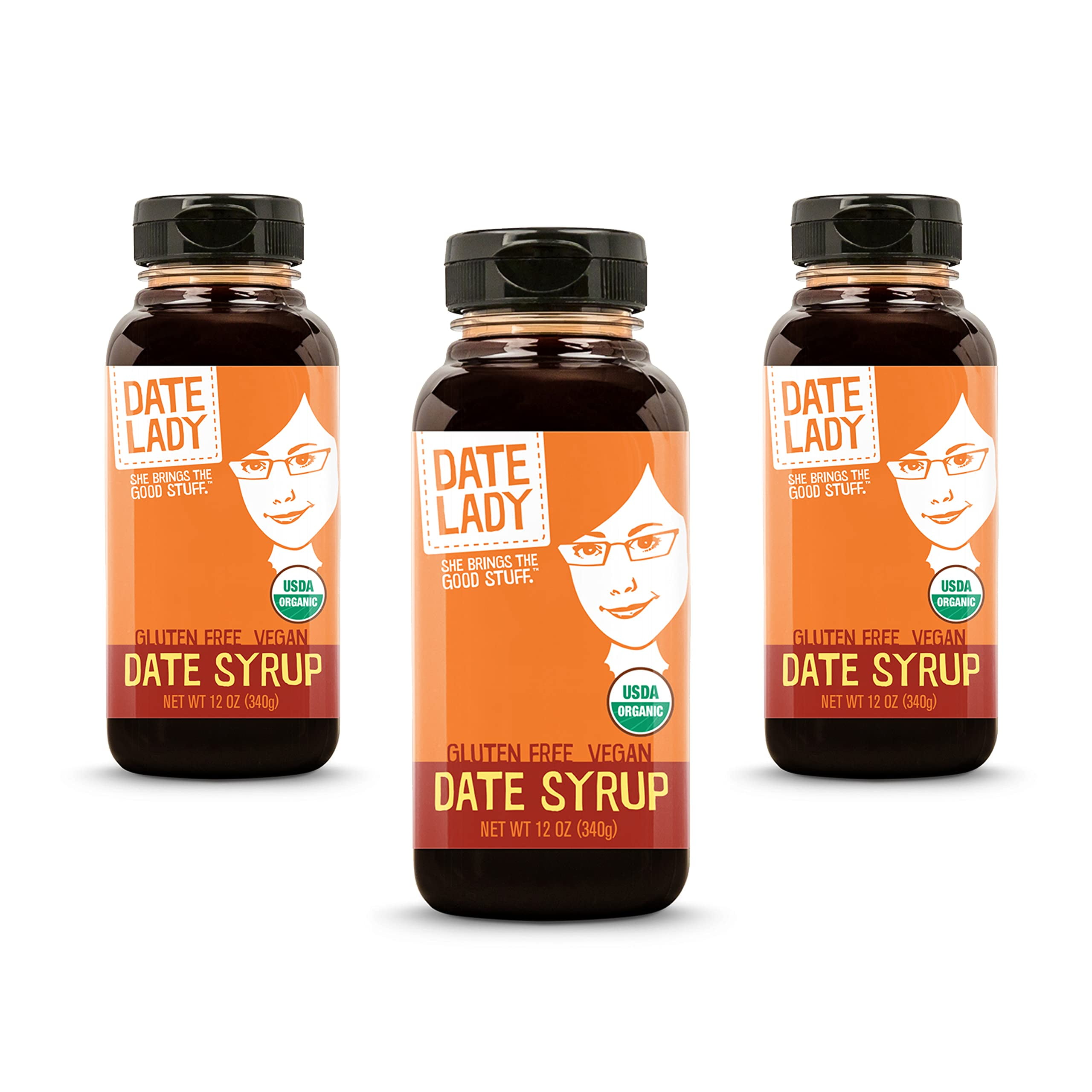Date Lady Date Syrup DEF29 12 oz Squeeze Bottle | Organic, Vegan, Paleo ...