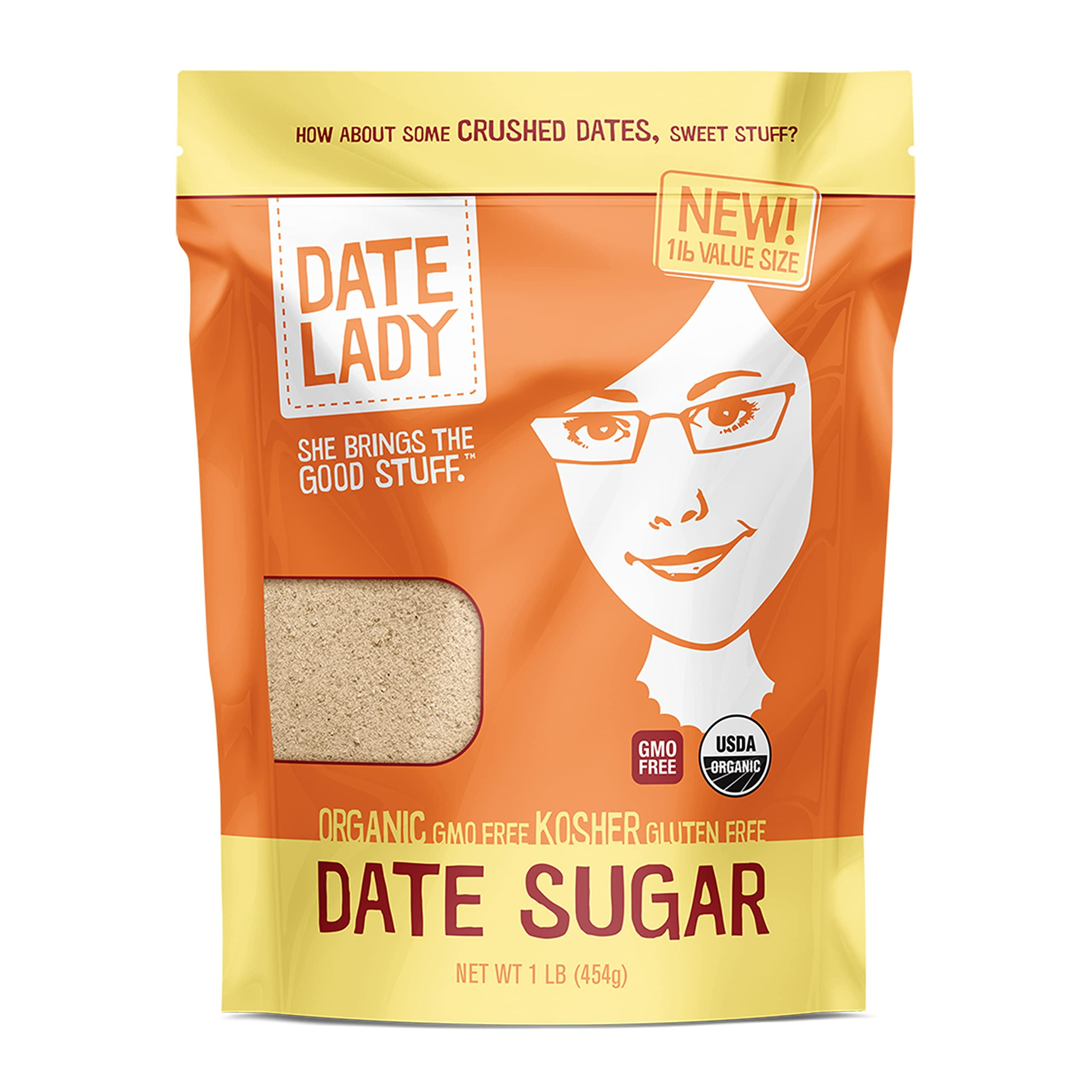 Date Lady Organic Date BDF32 Sugar, 1 lb | Vegan, Paleo, Gluten Free ...