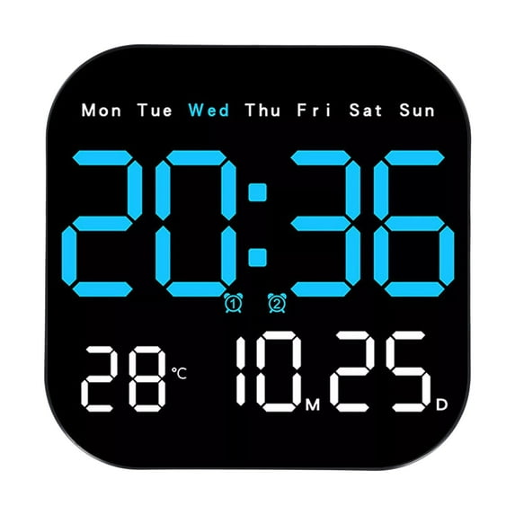 Date Large Remote Control Digital Temperature Adjust Alarm Clock ...