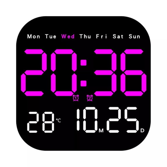 Date Large Remote Control Digital Temperature Adjust Alarm Clock ...