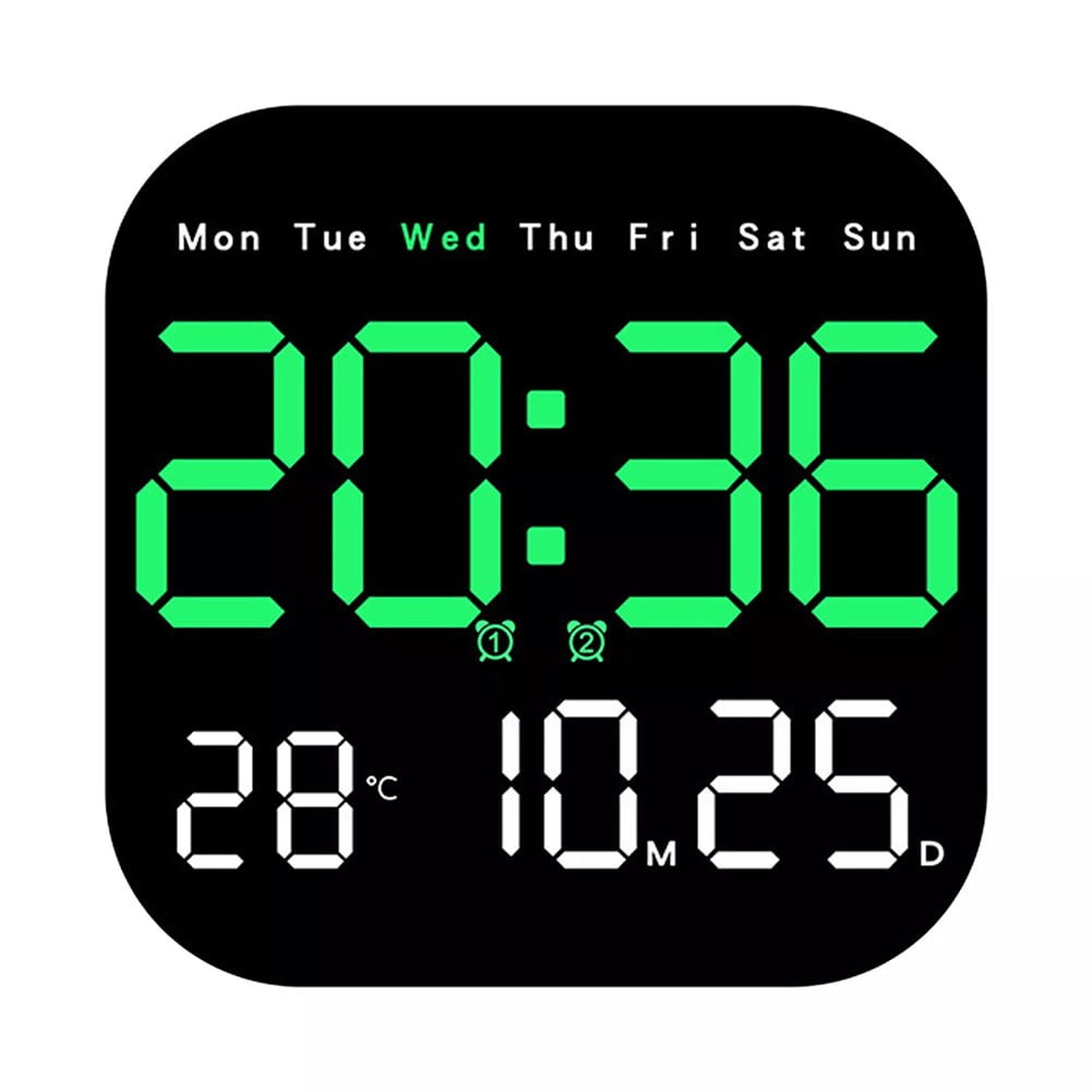 Date Large Remote Control Digital Temperature Adjust Alarm Clock ...