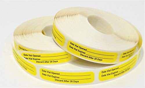 Date Opened Date Expired Labels for Vials (1000, 2-500 Rolls) - Walmart.com