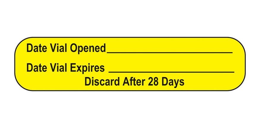 Date Opened Date Expired Labels for Vials (1000, 2-500 Rolls) - Walmart.com