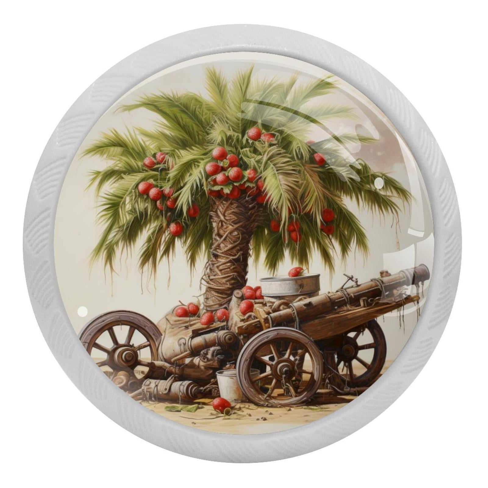 Date Palms Lftar Cannons Pattern 4PCS Cabinet Knobs Pulls Fluorescent ...