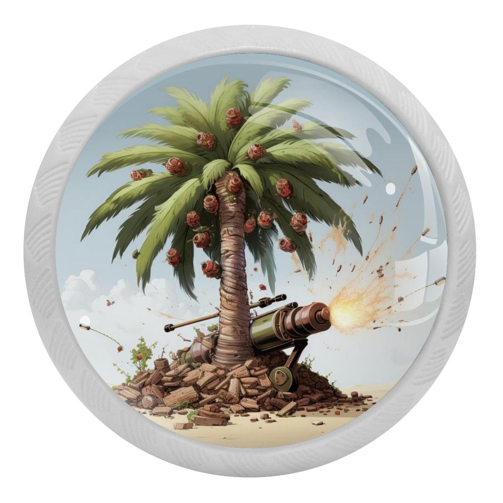 Date Palms Lftar cannons Pattern 4PCS Cabinet Knobs Pulls Fluorescent ...