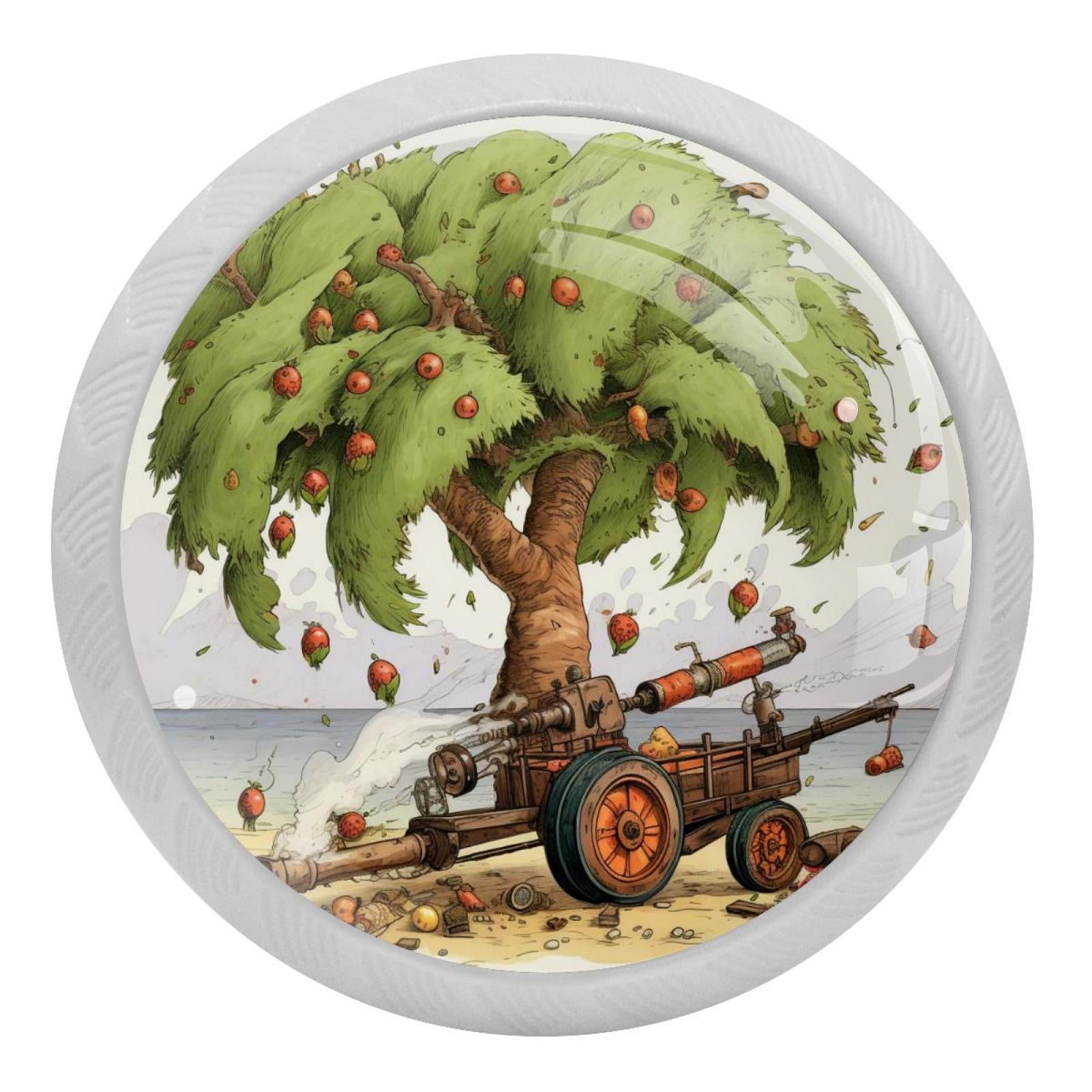 Date Palms Lftar cannons Pattern 4PCS Cabinet Knobs Pulls Fluorescent ...