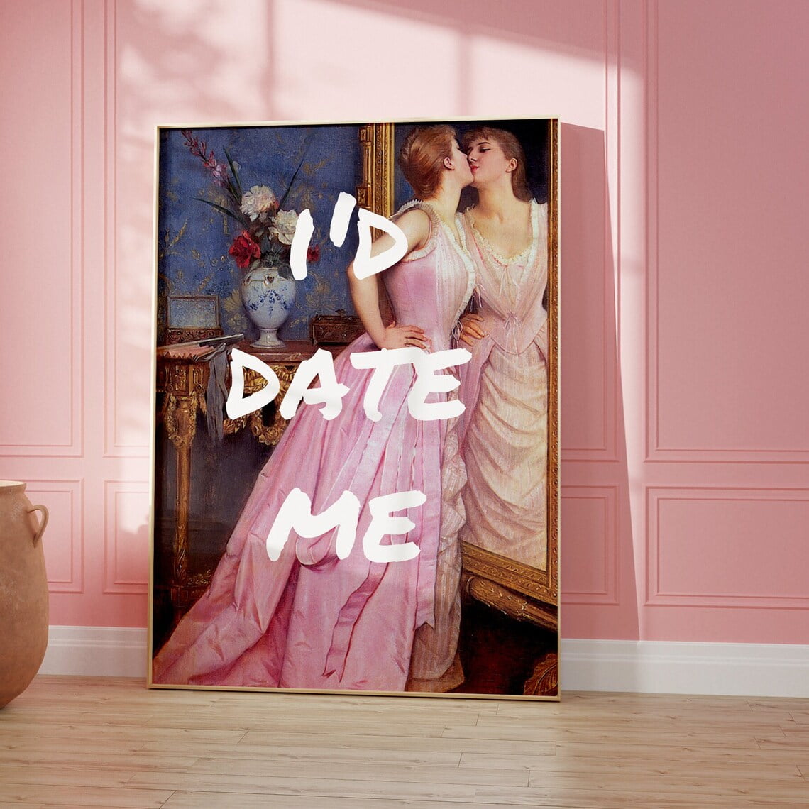 I'D Date Me Self Love Poster Trendy Funky Eclectic Home Decor Vintage ...